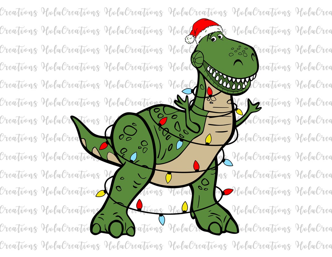 T-rex Christmas Lights Svg Png, Christmas Season Svg, Christmas Squad ...