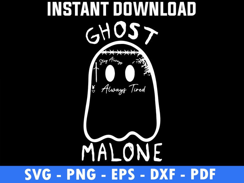 Ghost Malone Png Svg Funny Ghost Instant Download Trendy - Etsy