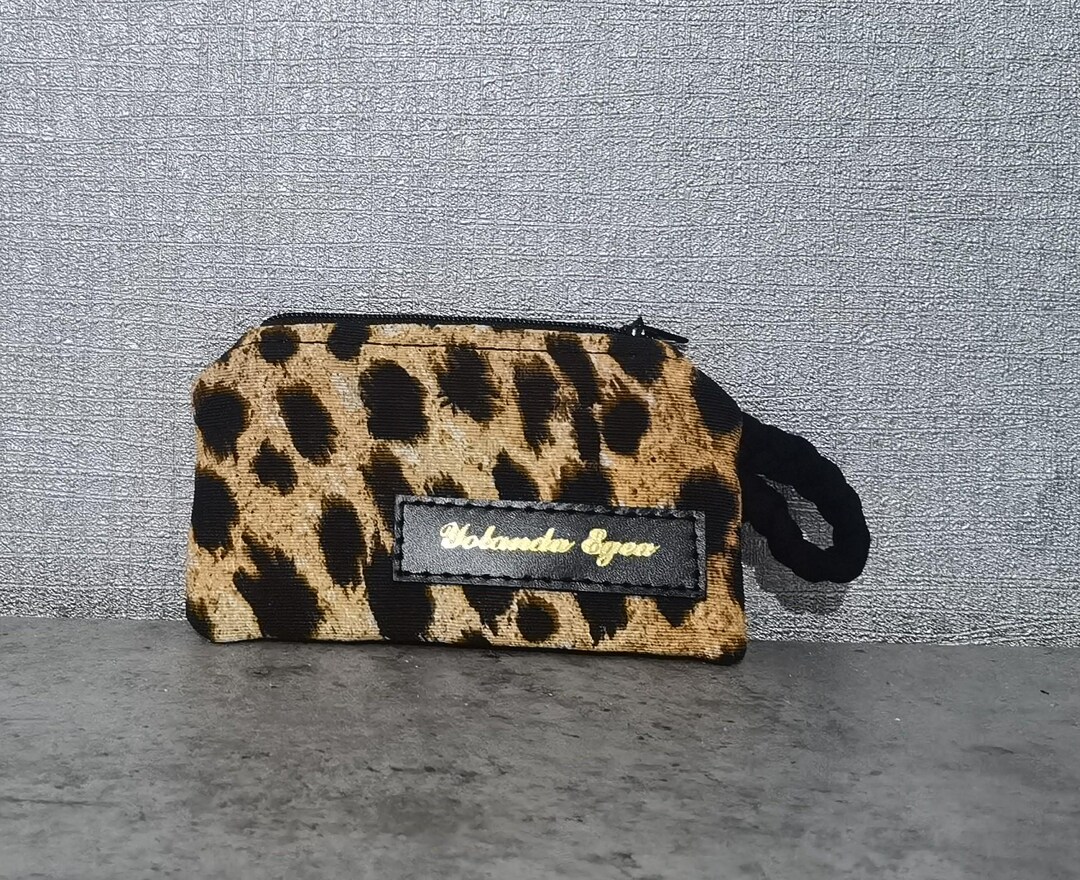 Animal Print Coin Purse, Elegant Leopard Coin Purse, Compact Fabric and ...