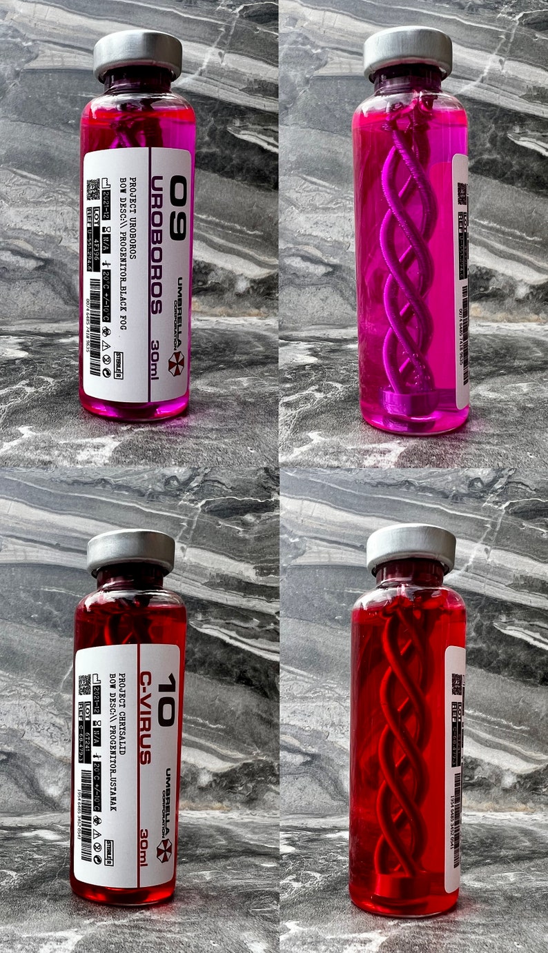 Resident Evil Style Virus Vial Prop Collection: Biohazard Lab Samples ...