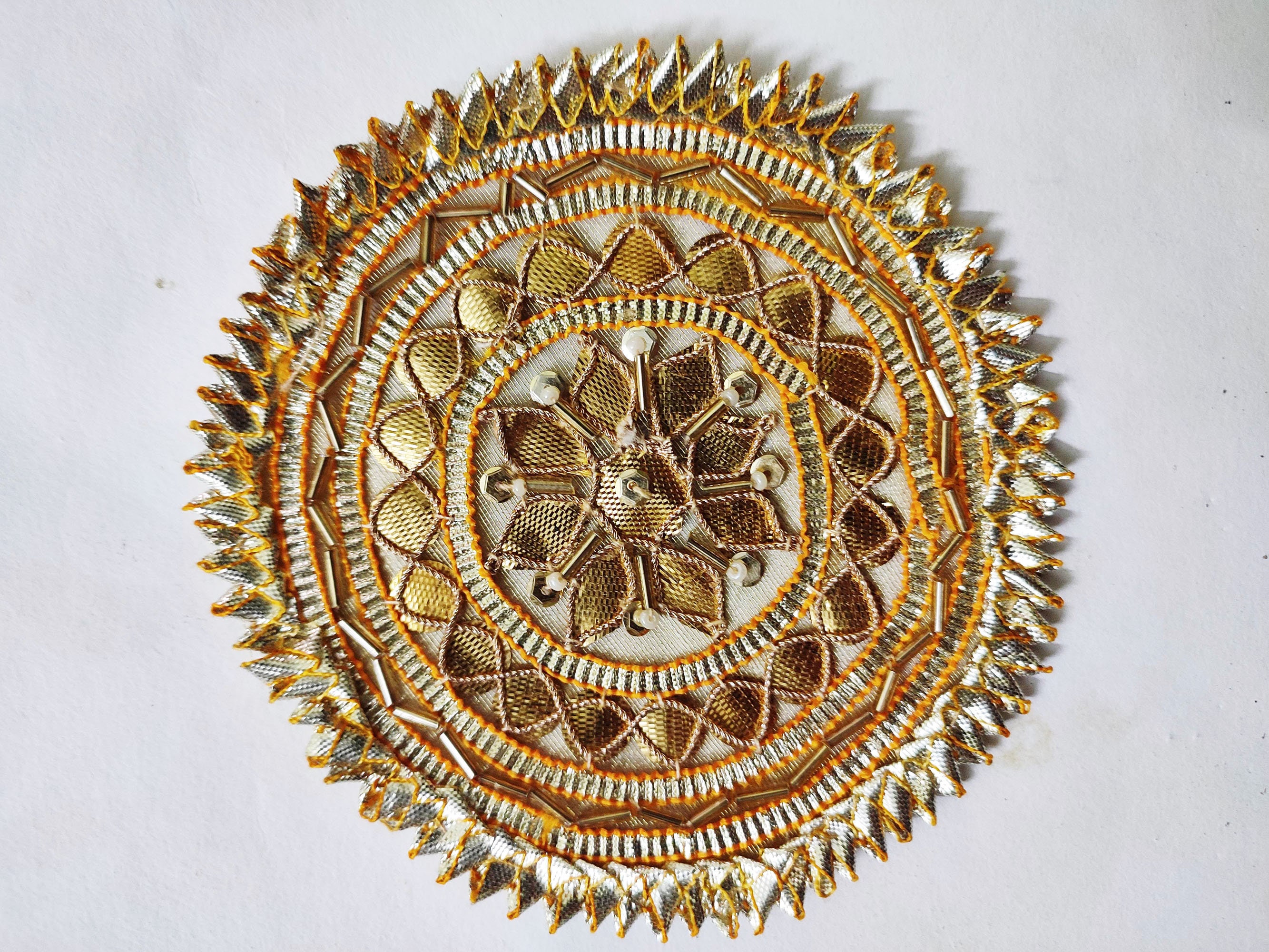 10 Pcs of Gota Patti/ Indian Appliques/ Embroidered Patch/ Floral ...