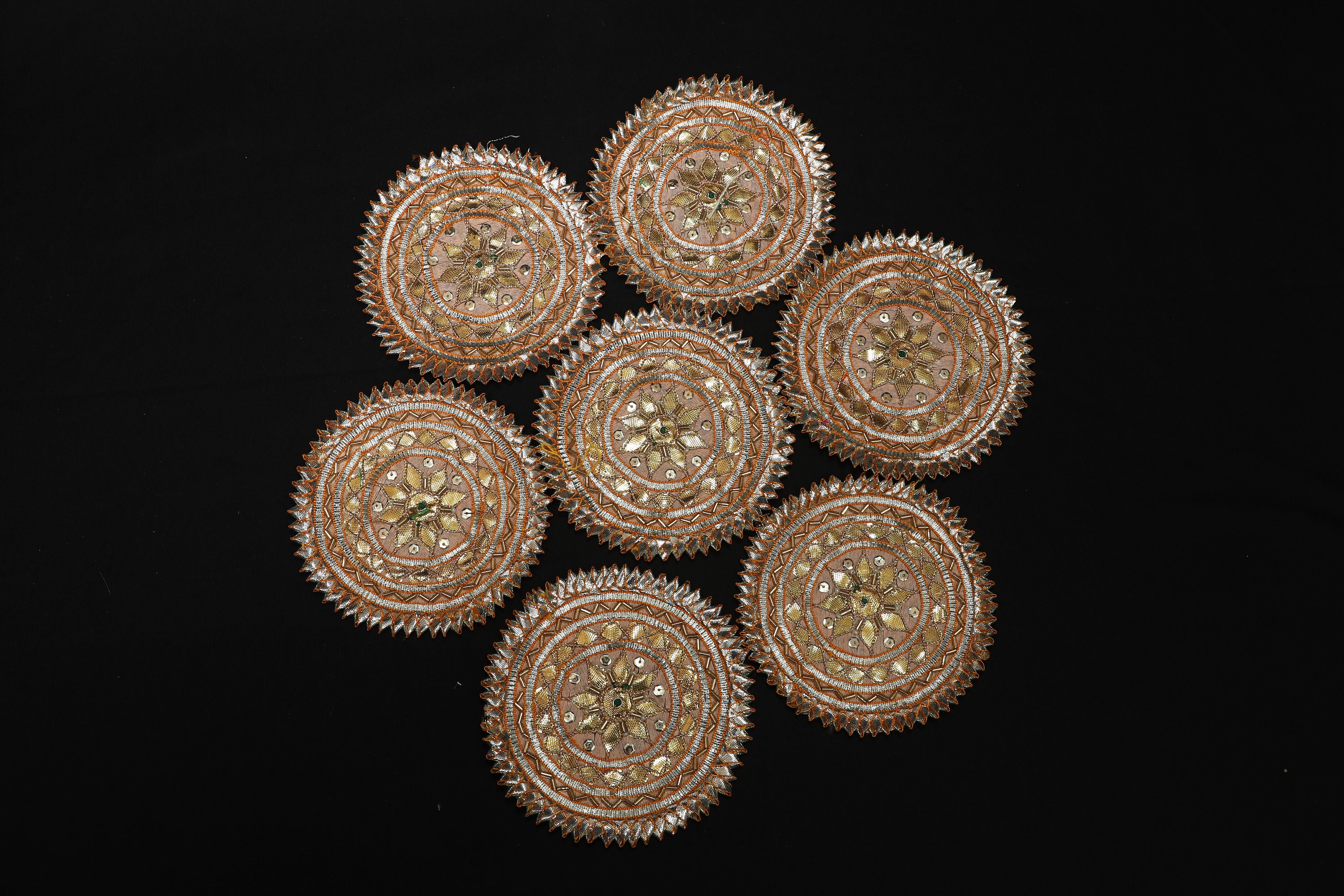 10 Pcs of Gota Patti/ Indian Appliques/ Embroidered Patch/ Floral ...