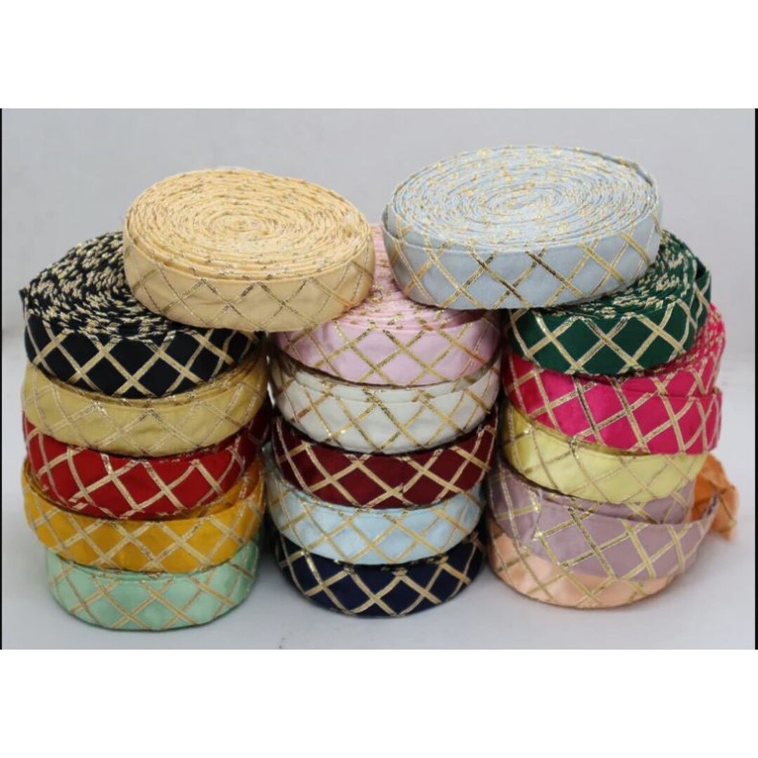 Checks Gota Ribbon, Indian Trim, Sewing Lace Border, 9 Yards - Etsy