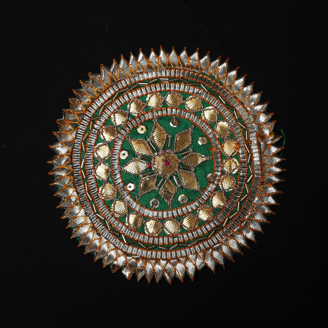 10 Pcs of Gota Patti/ Indian Appliques/ Embroidered Patch/ Floral ...