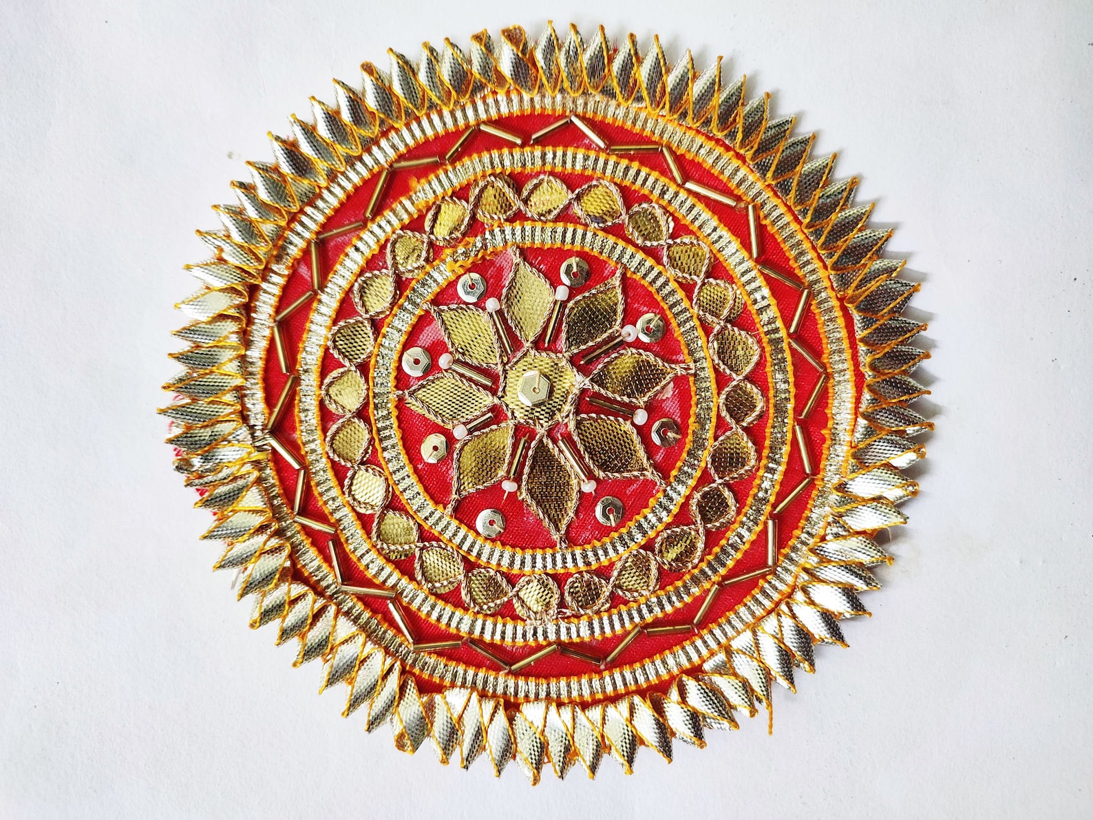 10 Pcs of Gota Patti/ Indian Appliques/ Embroidered Patch/ Floral ...