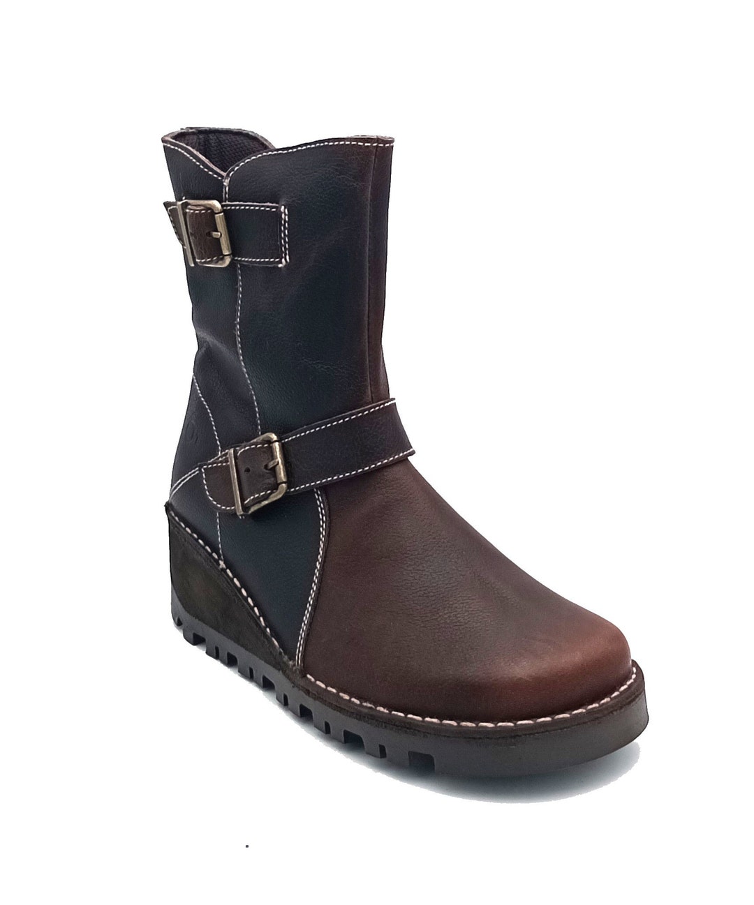 Oxygen Wedge Stitch Down Boot Avon Brown - Etsy Canada