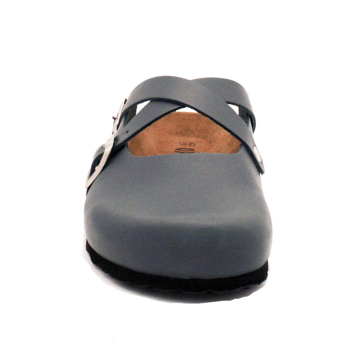 Oxygen Leather Footbed Clog London in Grey Blue - Etsy
