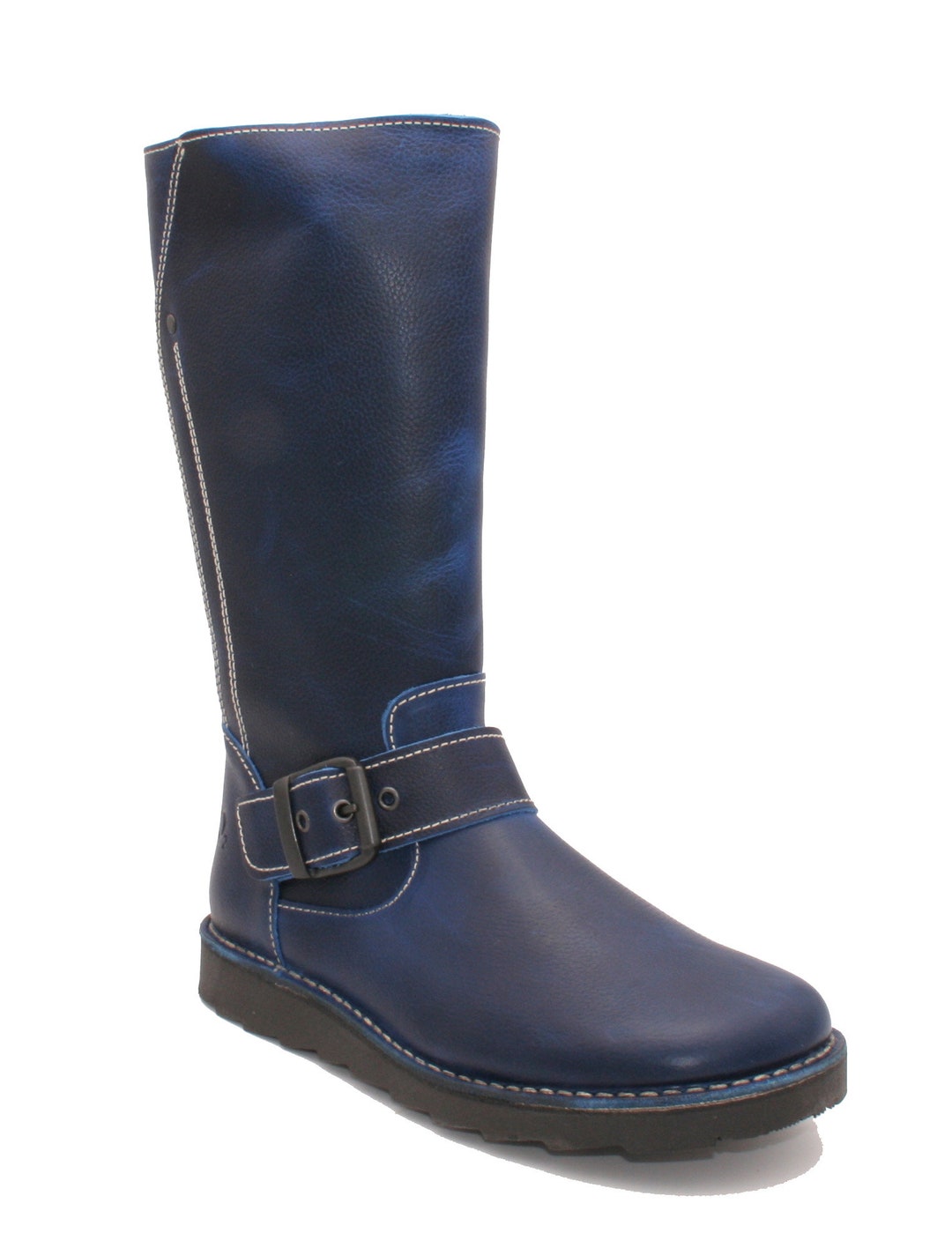 Oxygen Stitch Down Mid Calf Zip up Boot Rhone Blue - Etsy