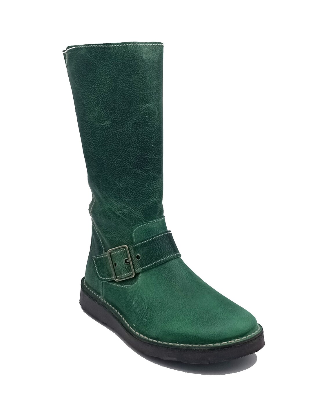 Oxygen Stitch Down Mid Calf Zip up Boot Rhone Forest Green - Etsy UK