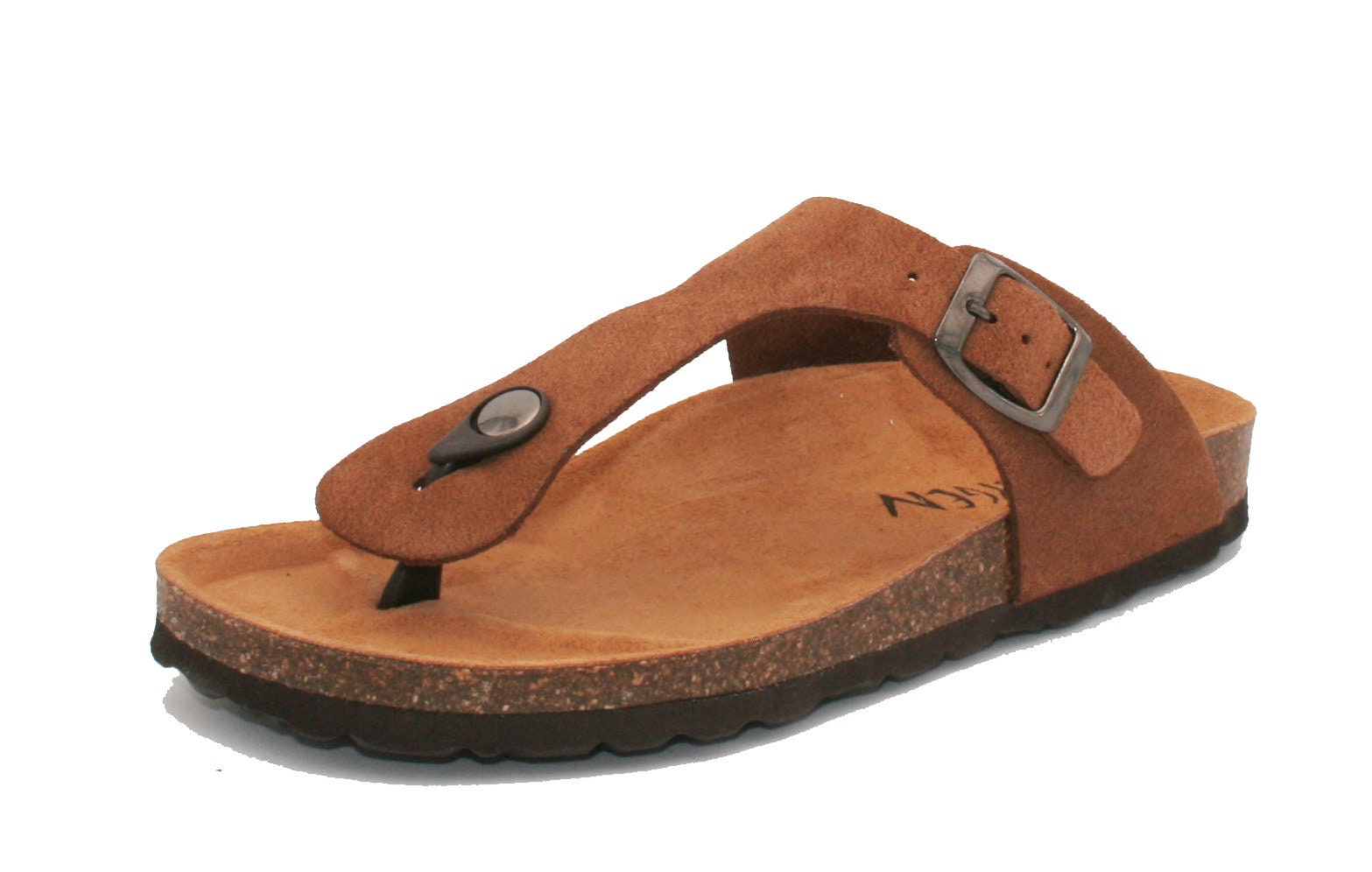 Oxygen Suede Footbed Toe Post Sandal Lyon Tan - Etsy