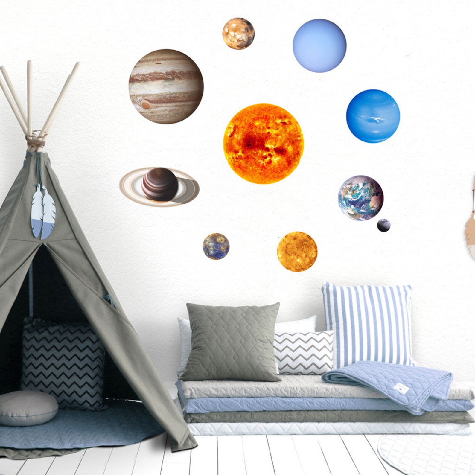 Planet Solar System Wall Sticker - Etsy