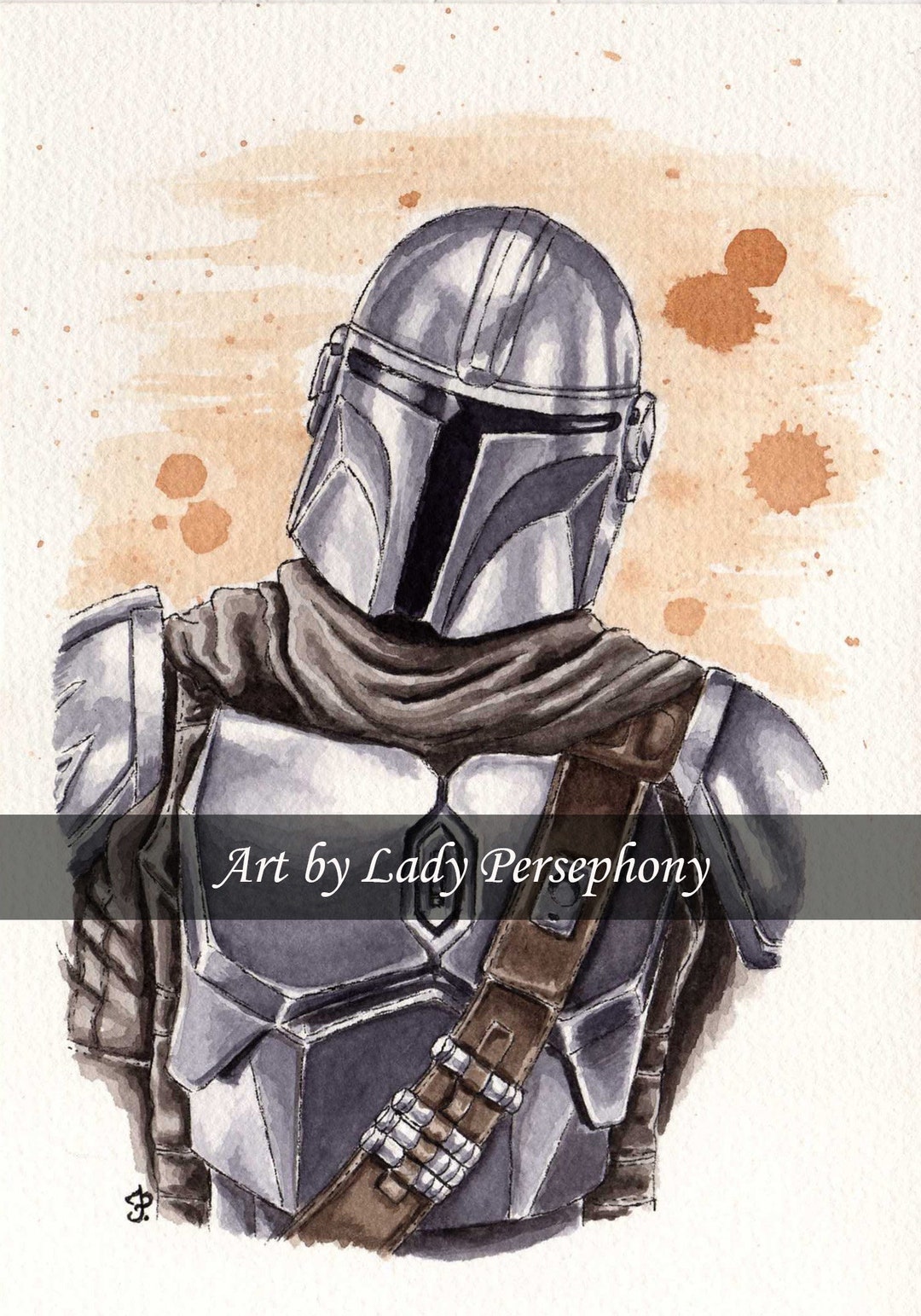 Din Djarin the Mandalorian Print 1 || Watercolor Art, Drawing, Fanart ...
