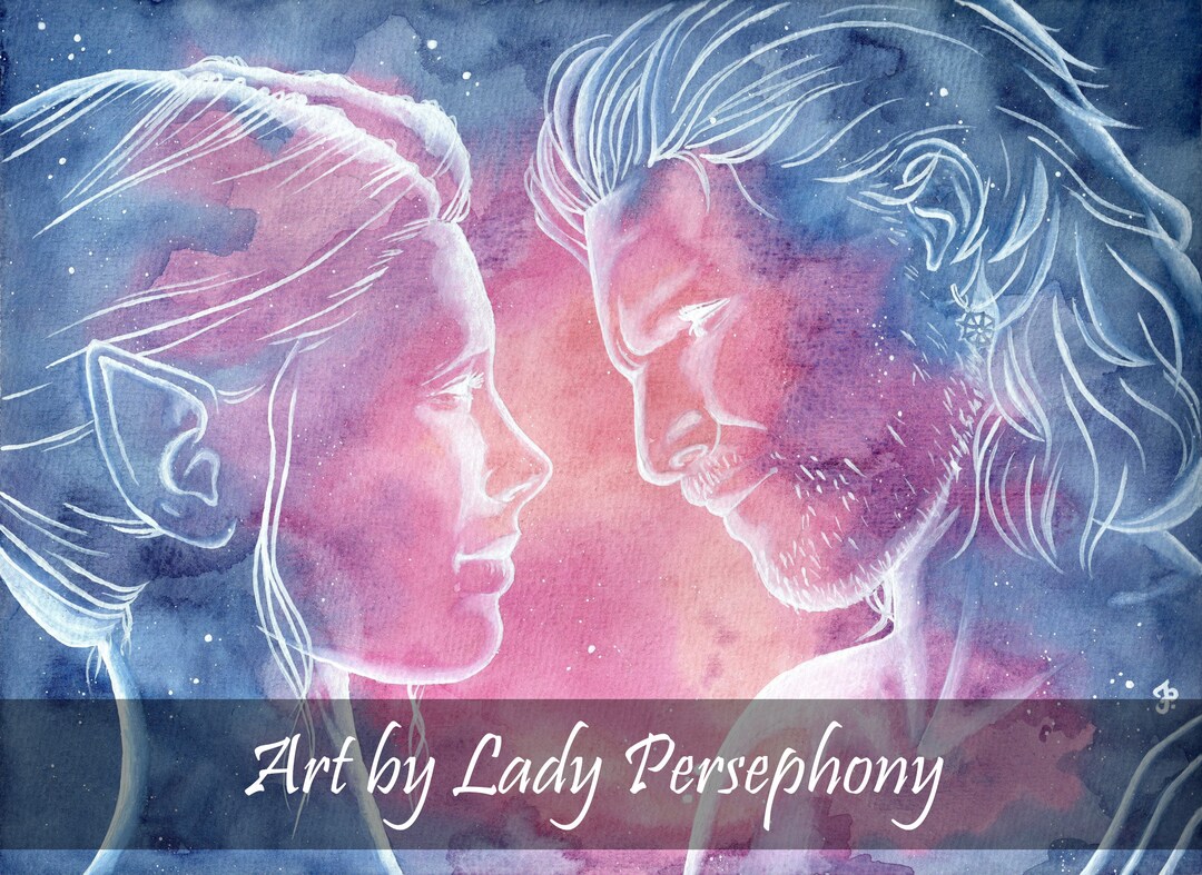 Gale Dekarios and Saëryn Astral Scene Art Print 1 Watercolor Art ...
