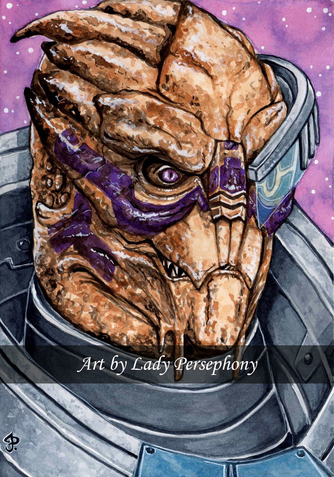 Garrus Vakarian Art Print Watercolor Art Drawing Fanart - Etsy