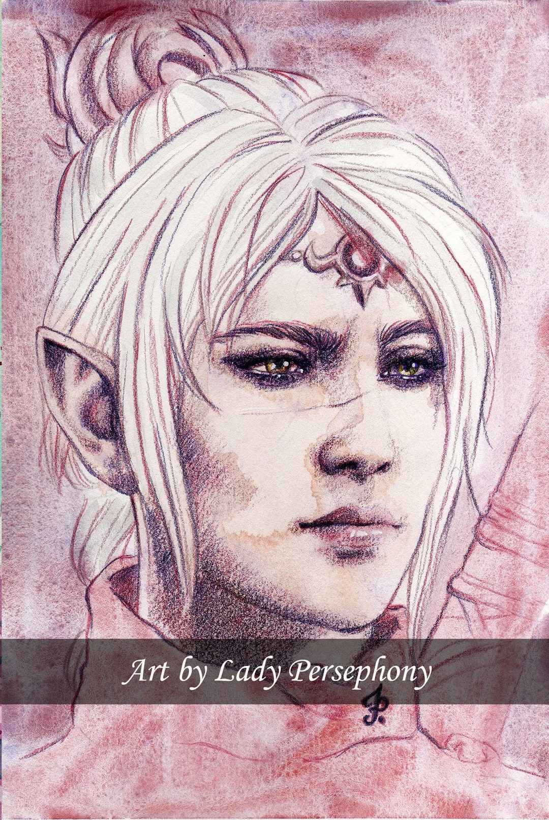 Shadowheart Art Print Watercolor Art, Painting, Drawing, Portrait ...