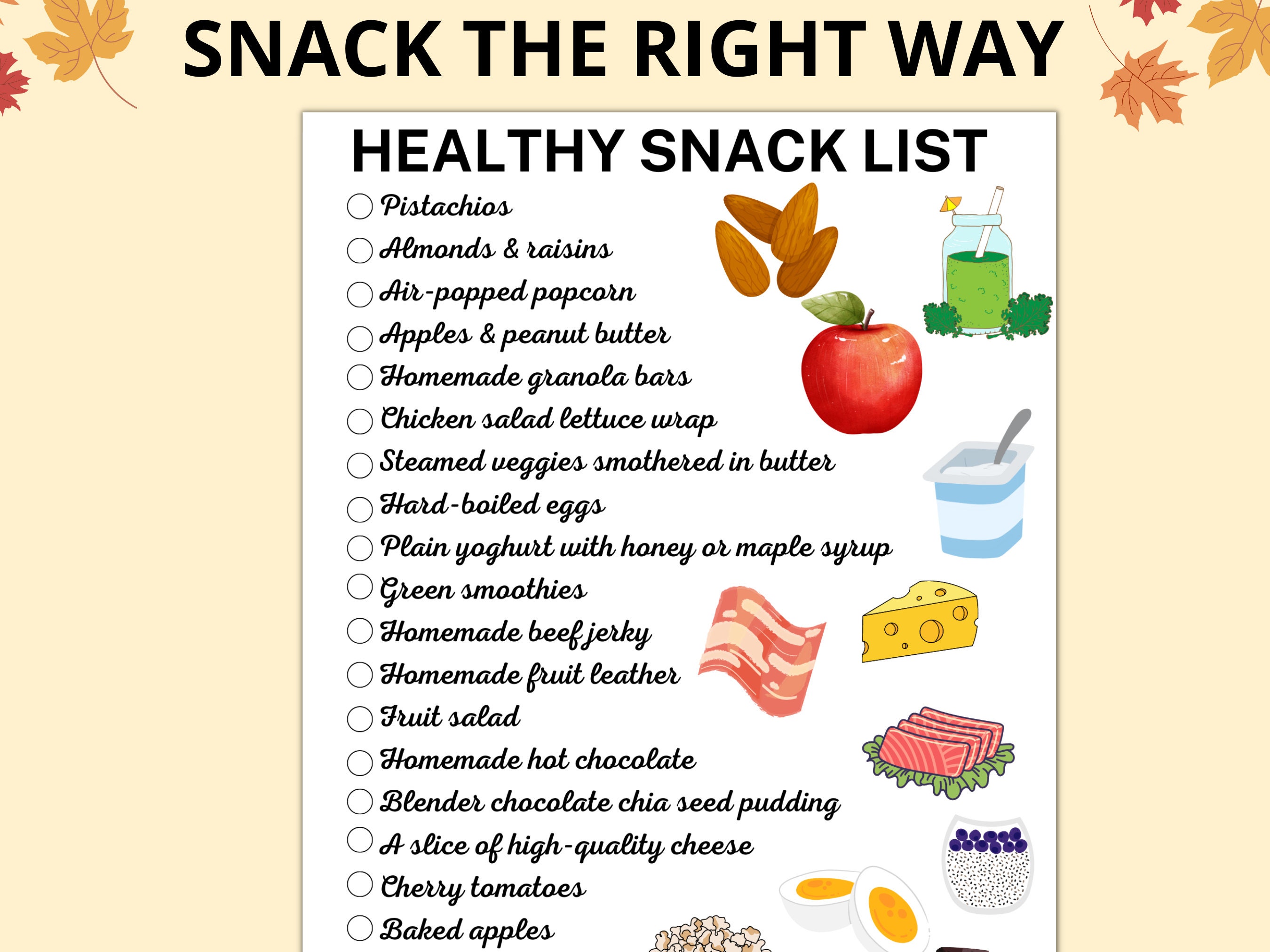 Healthy Snacks List