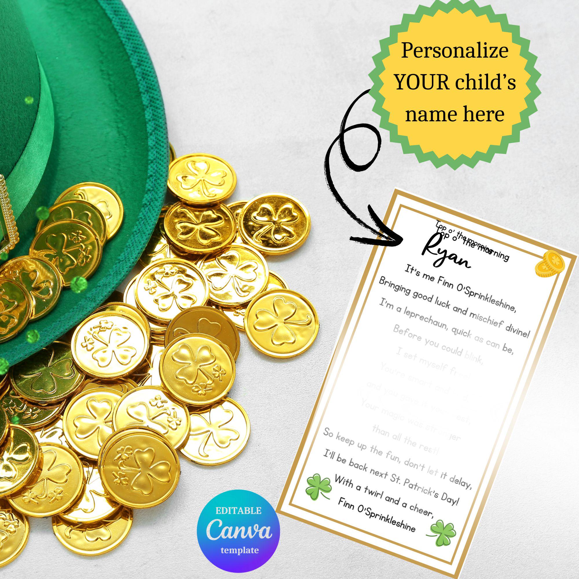 Editable Tiny Leprechaun Letter – Personalize With Your Child’s Name ...