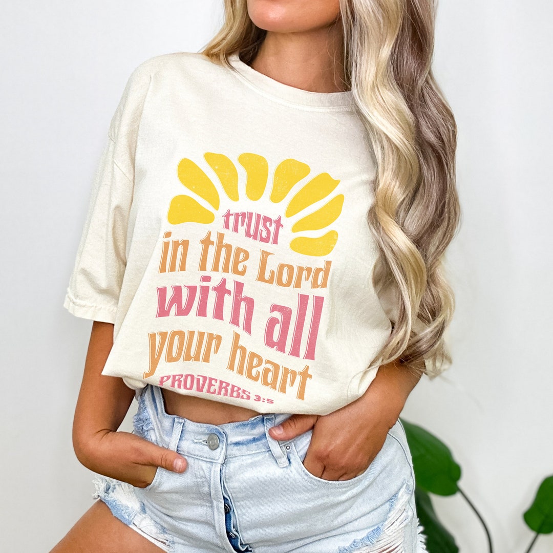 Proverbs 3:6 Bible Verse Apparel, Trust in the Lord Tshirt, Cute Christian Shirt for Women - Etsy