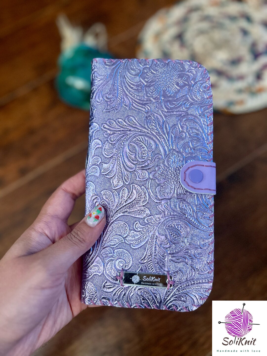 Leather Wallet ( Purple ) - Etsy