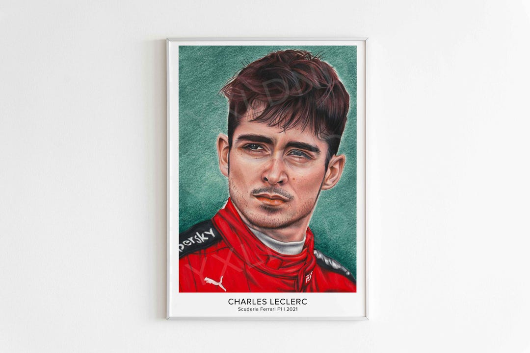Charles Leclerc Scuderia Ferrari F1 Portrait Print - Etsy