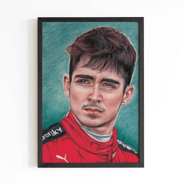 Charles Leclerc F1 Print - Etsy Hong Kong