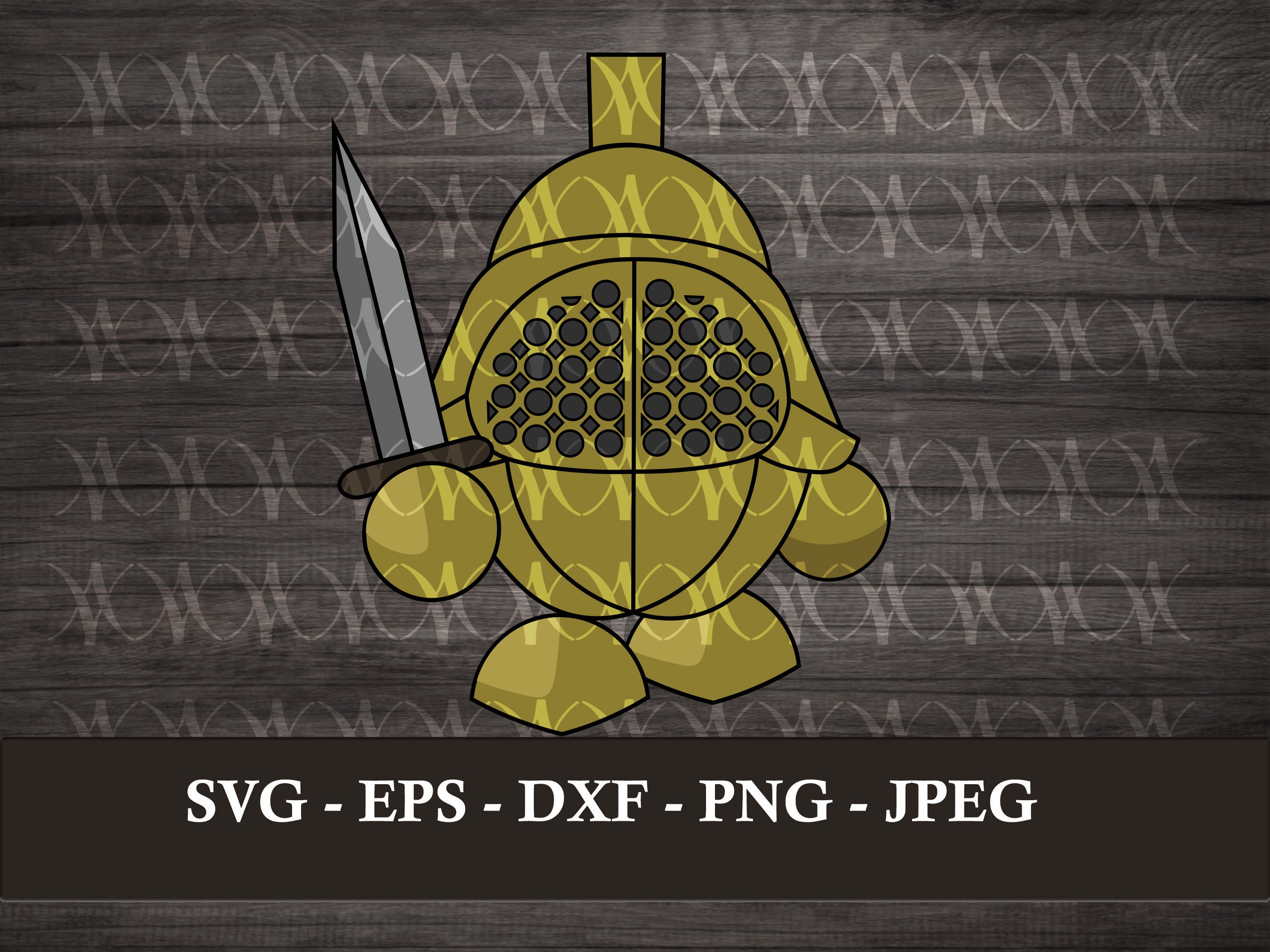 Gladiator Chibi Digital File PNG & SVG Waterproof Vinyl Decal for Car ...