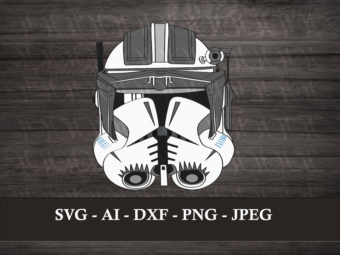 Imperial Commander Cody Helmet Clone Digital Vinyl Decal for Car ...