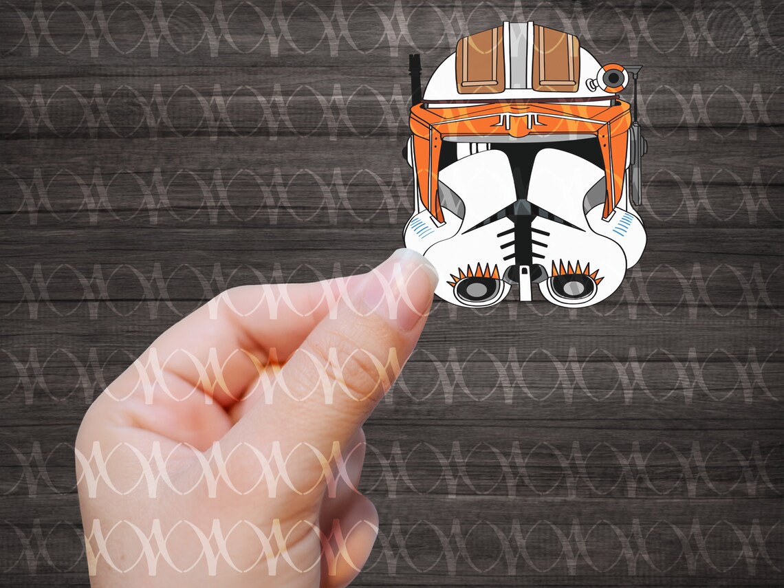 Commander Cody Helmet Clone Digital Vinyl Decal for Car, Laptop, Cell ...