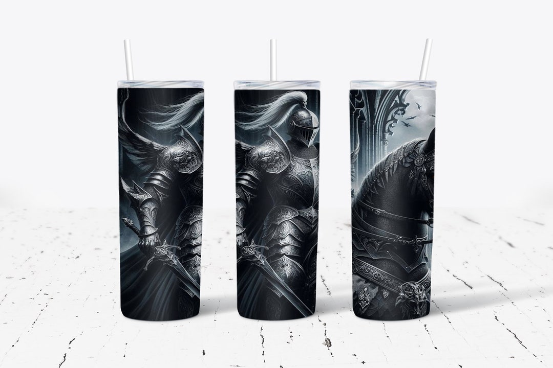 Chivalrous Medieval Knight 20oz Skinny Tumbler Design - Etsy