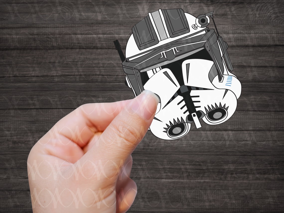 Imperial Commander Cody Helmet Clone Digital Vinyl Decal for Car ...