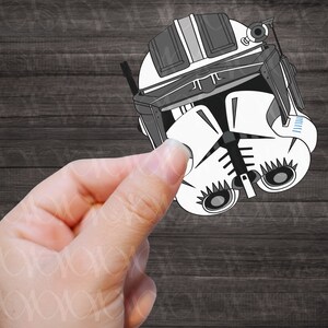 Imperial Commander Cody Helmet Clone Digital Vinyl Decal for Car ...