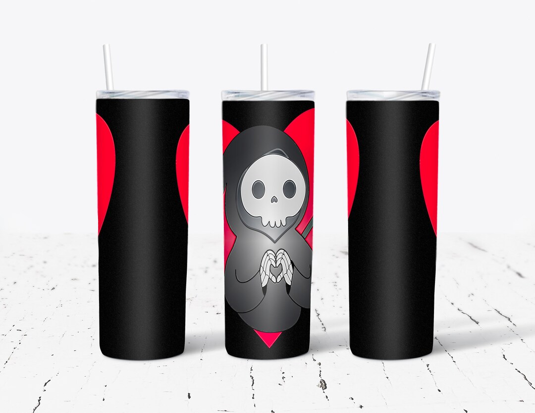 Valentine Grim Reaper Tumbler Wrap - Digital Download for 20 Oz Skinny ...