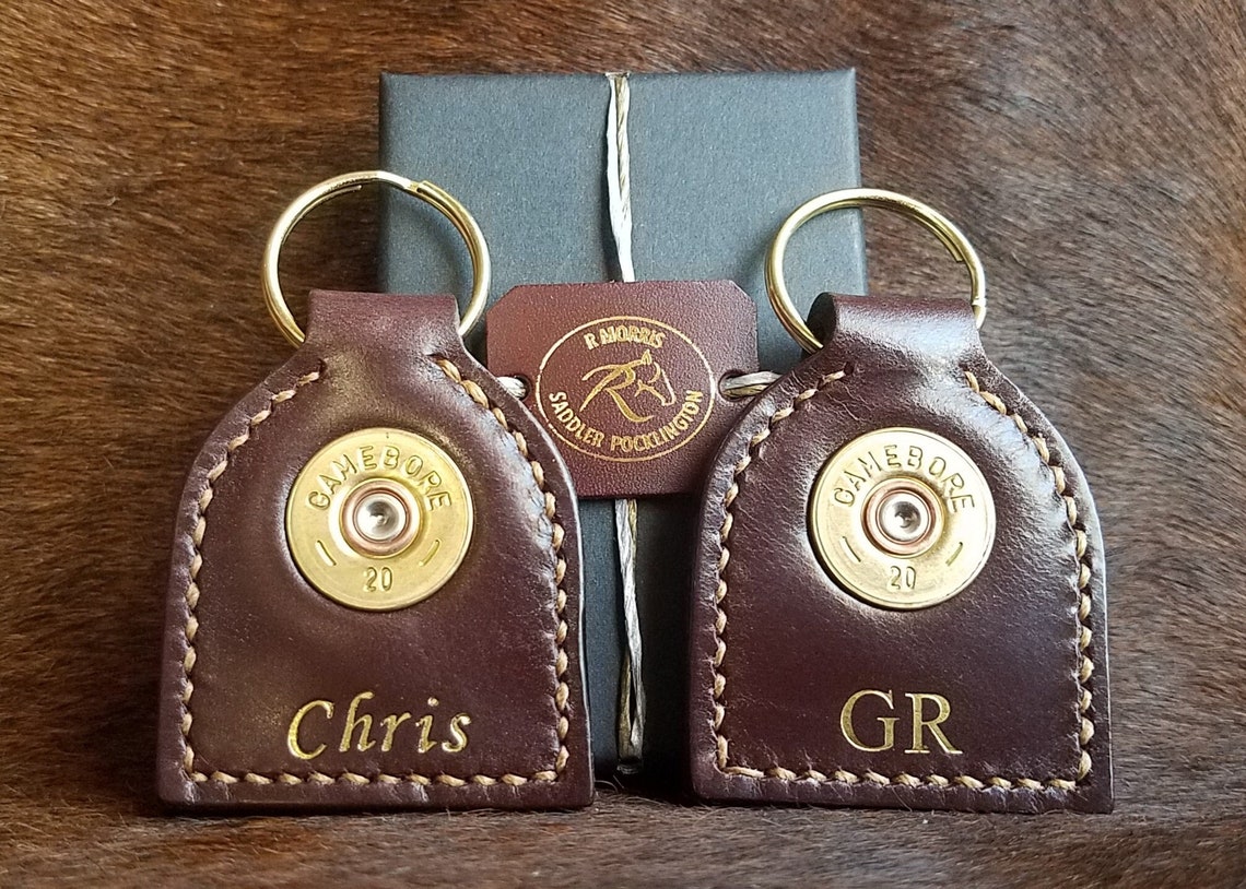 20 Gauge Shotgun Shell Keyring, Shotgun Cartridge Keyring, Personalised ...