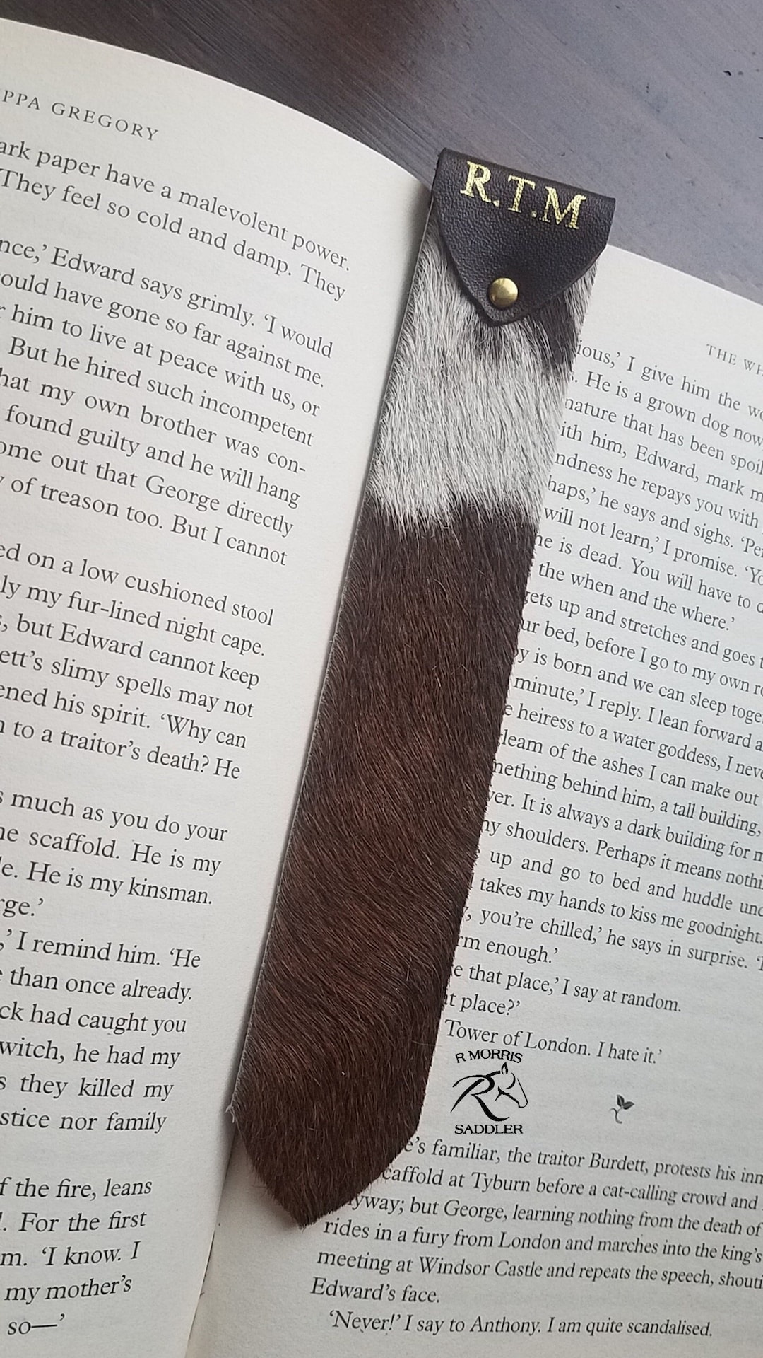 Personalised Hair on Hide Leather Bookmark, Cow Page Marker - Etsy