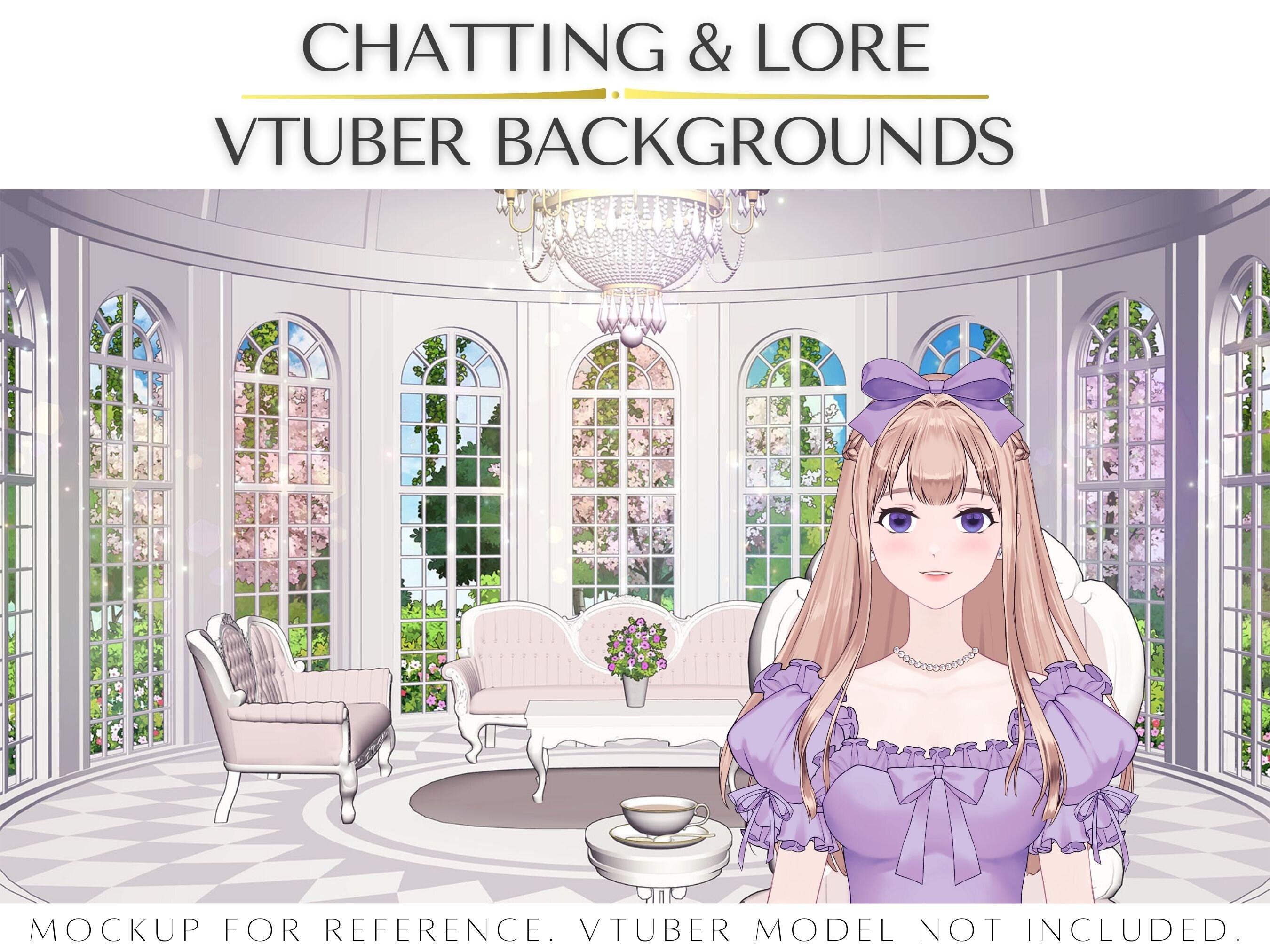 Background Pack Vtuber Livestream Pink Sun Parlor Static - Etsy