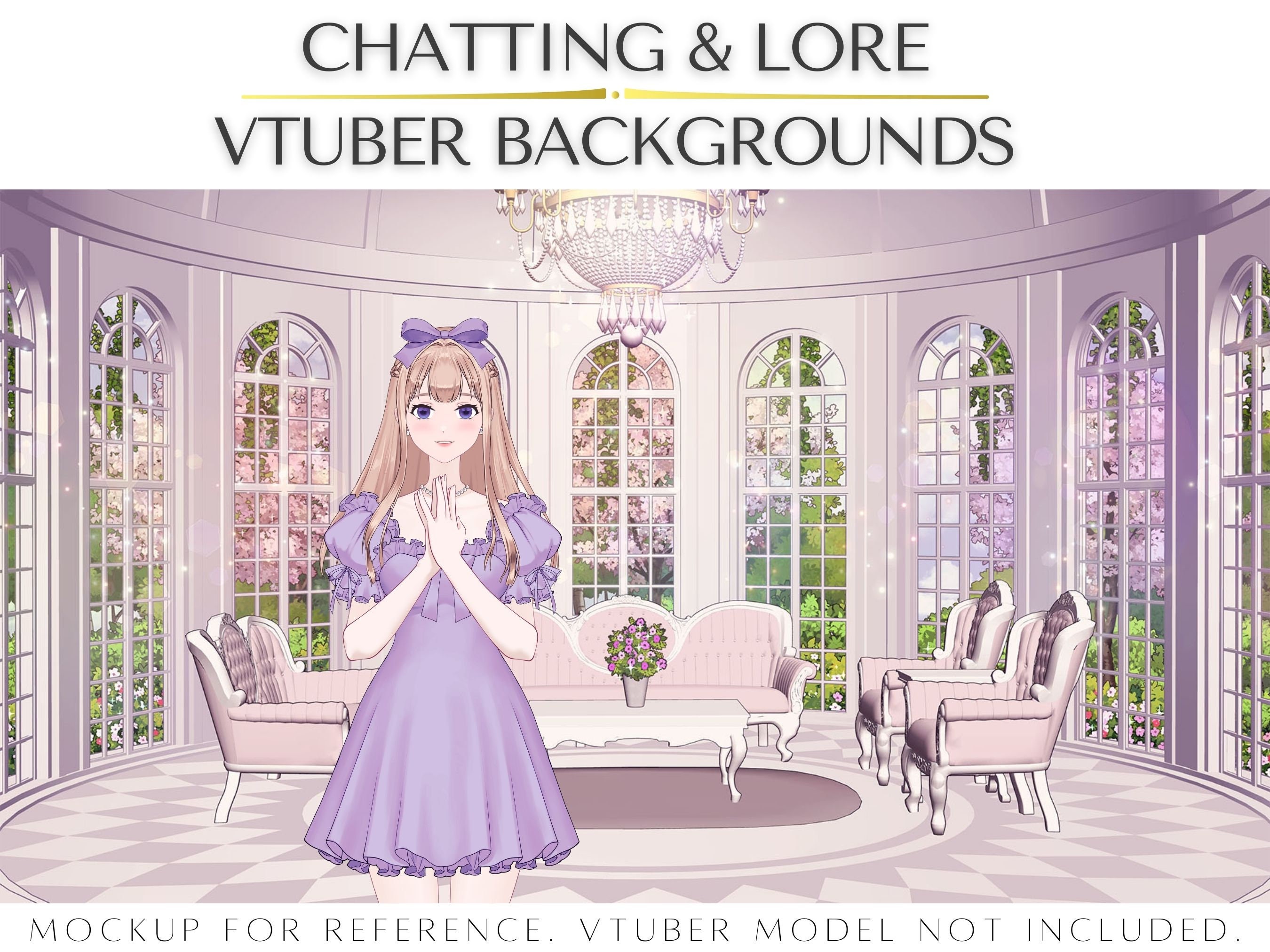 Background Pack Vtuber Livestream Pink Sun Parlor Static - Etsy