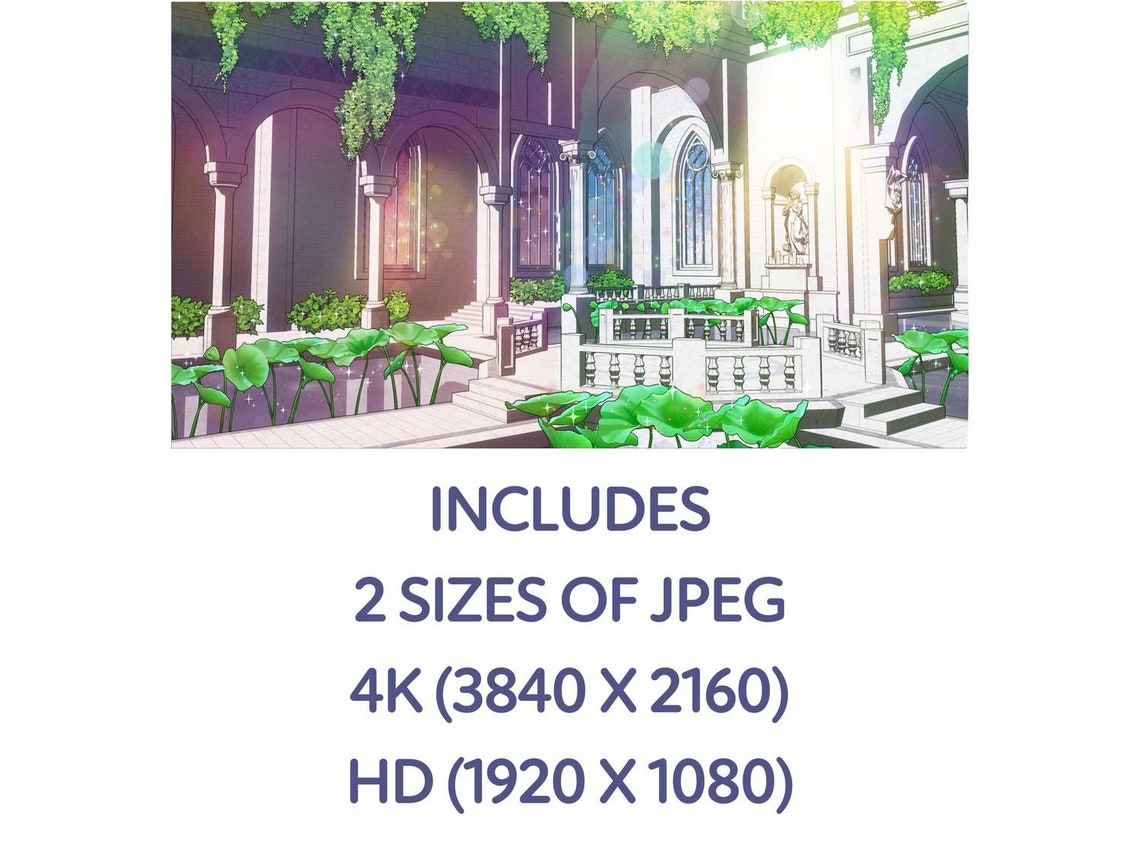 Background Pack | Vtuber Livestream Water Temple Static Background Set ...