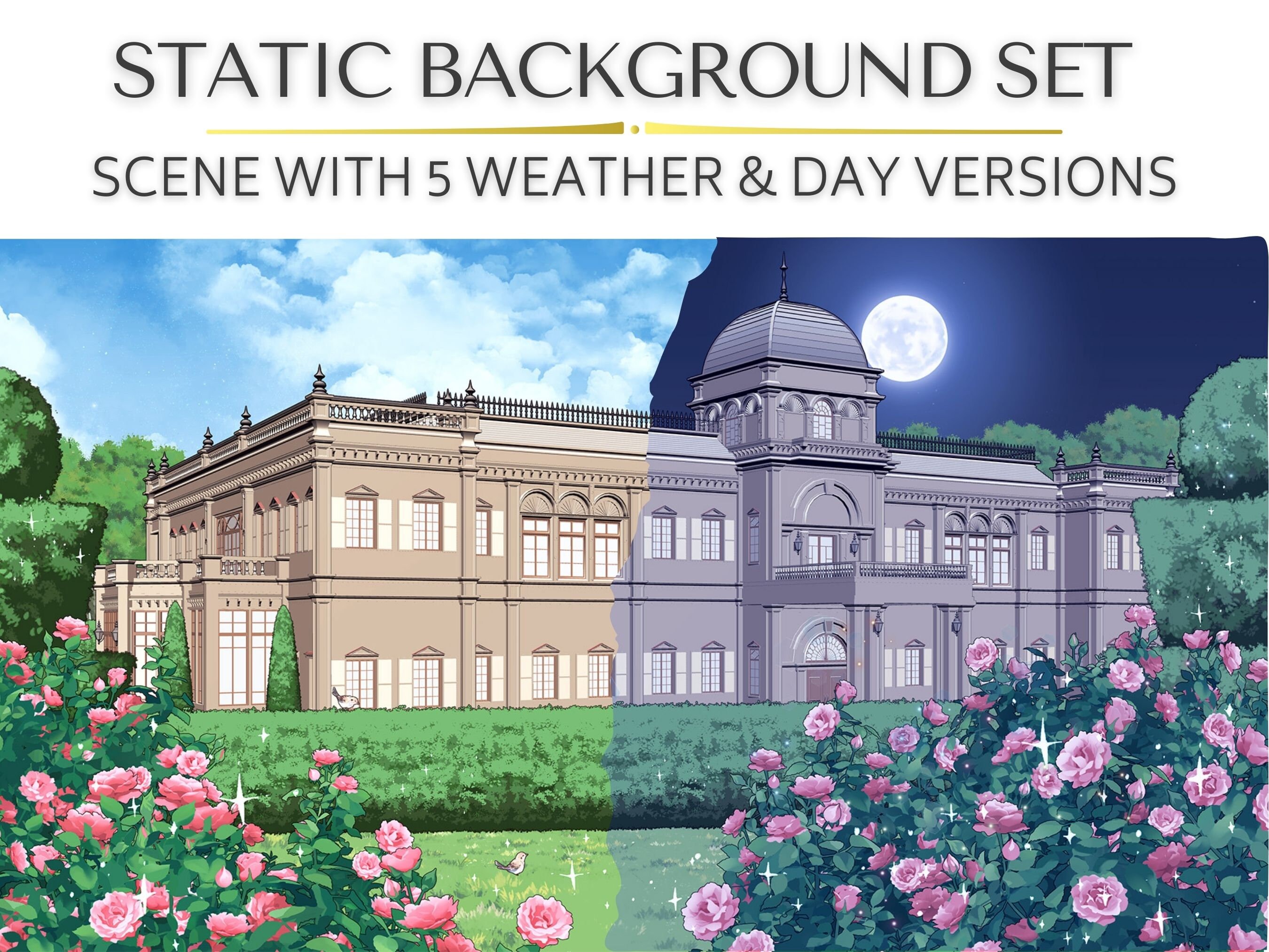Background Pack Vtuber Livestream Manor House Static - Etsy