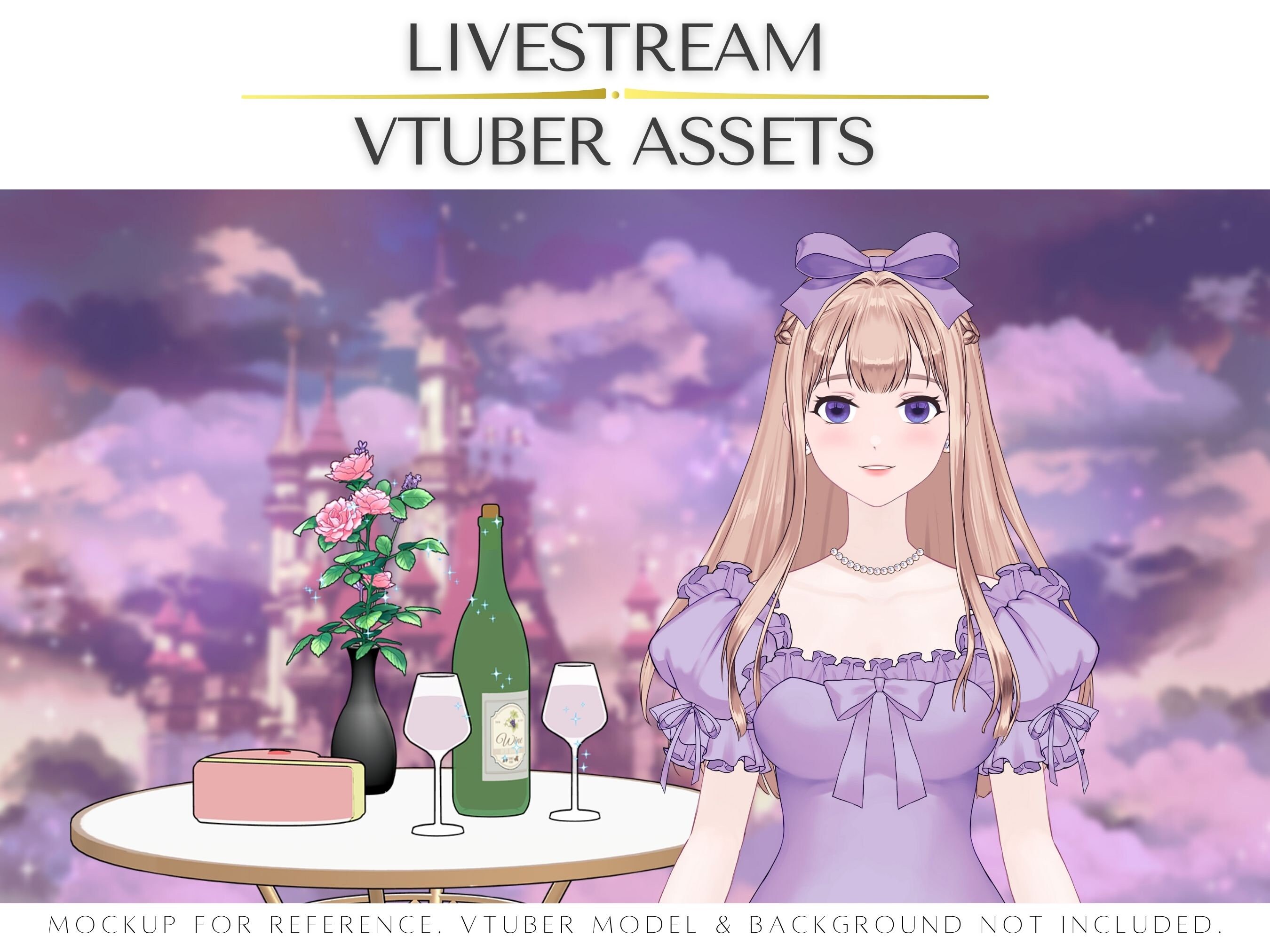 Vtuber Table Pack PNG Table and Chair Set 6 Variants for - Etsy