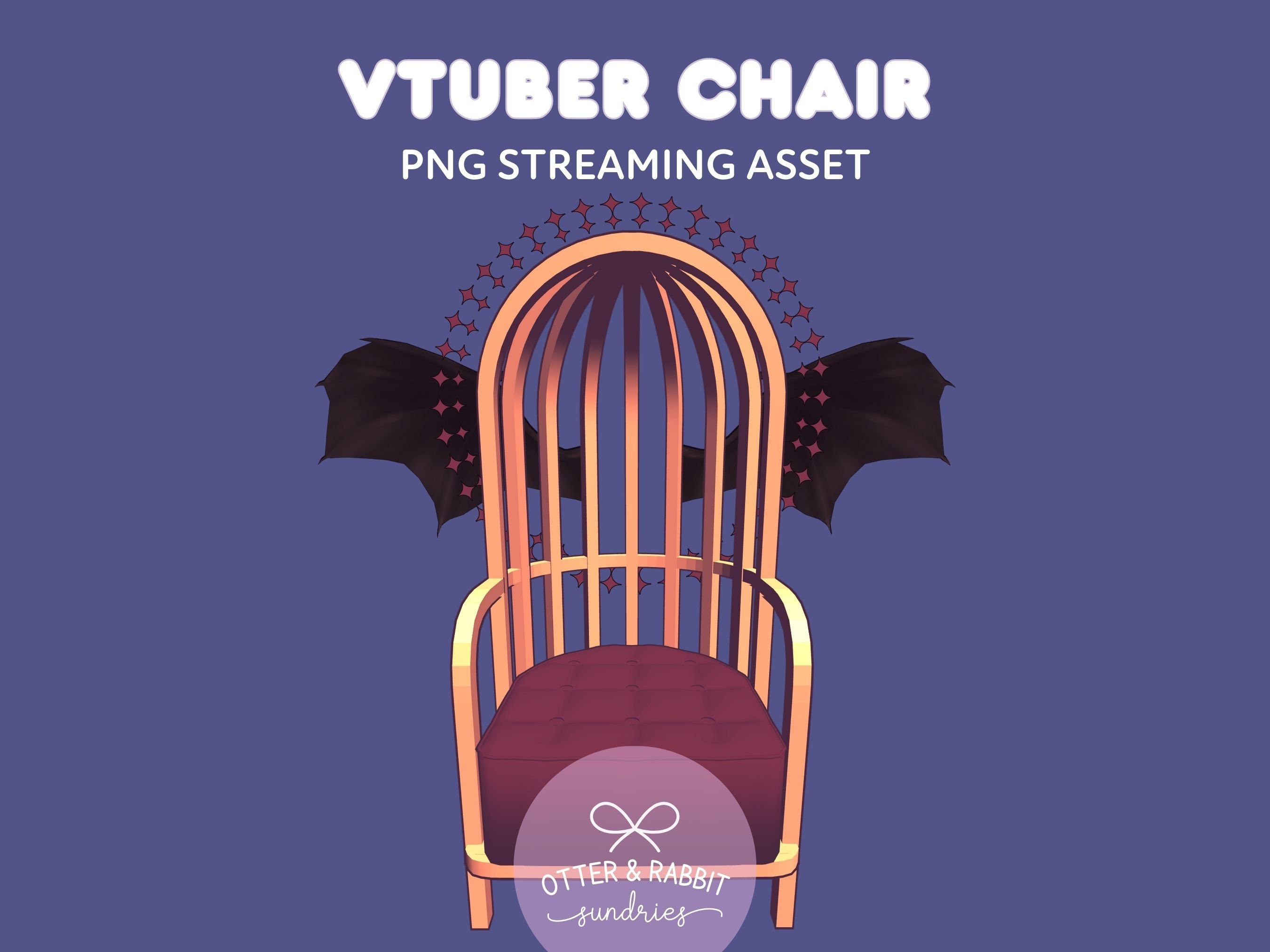 Vtuber Chair PNG Devilish Chair Asset for Vtuber - Etsy