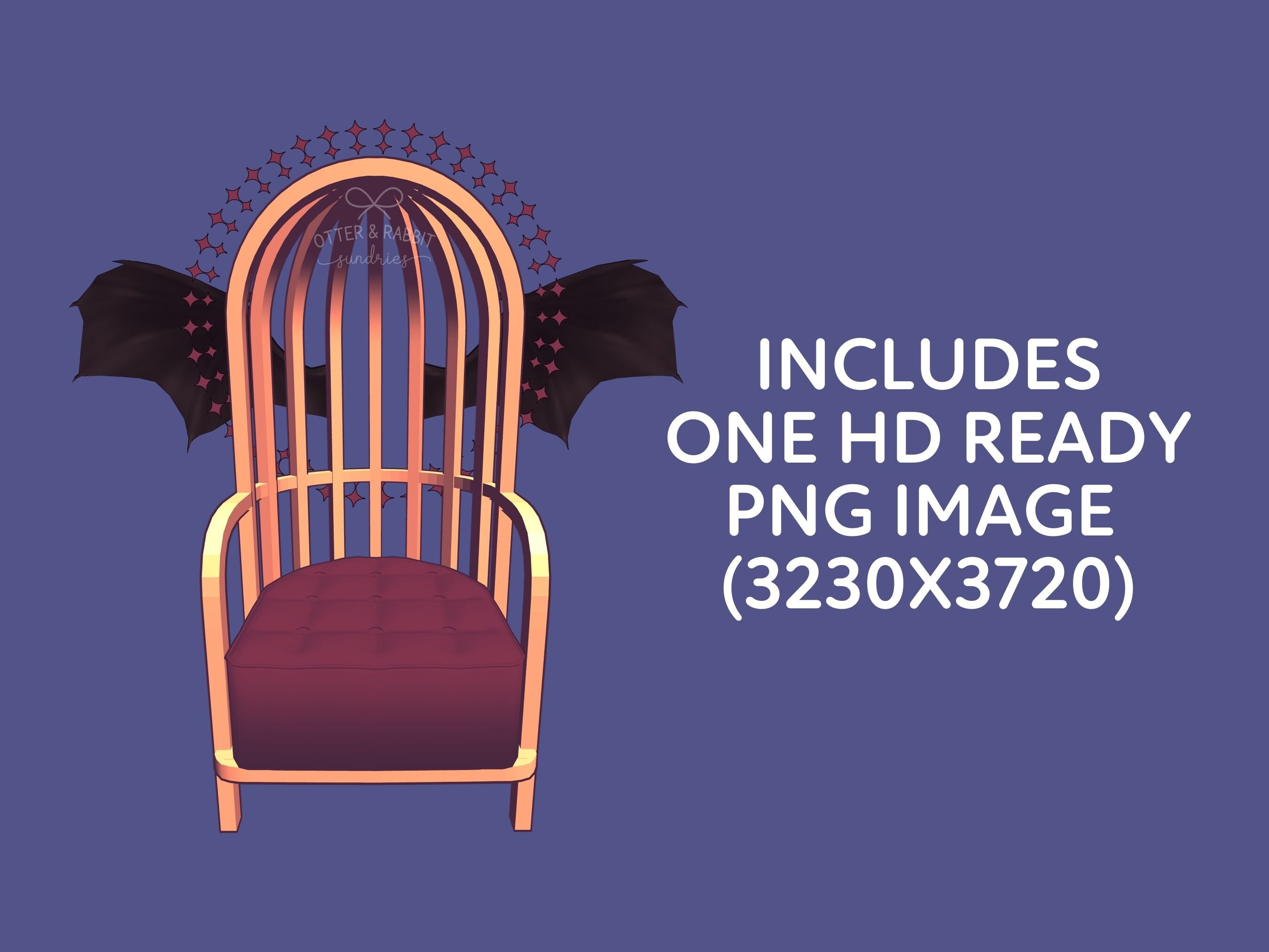 Vtuber Chair PNG Devilish Chair Asset for Vtuber - Etsy