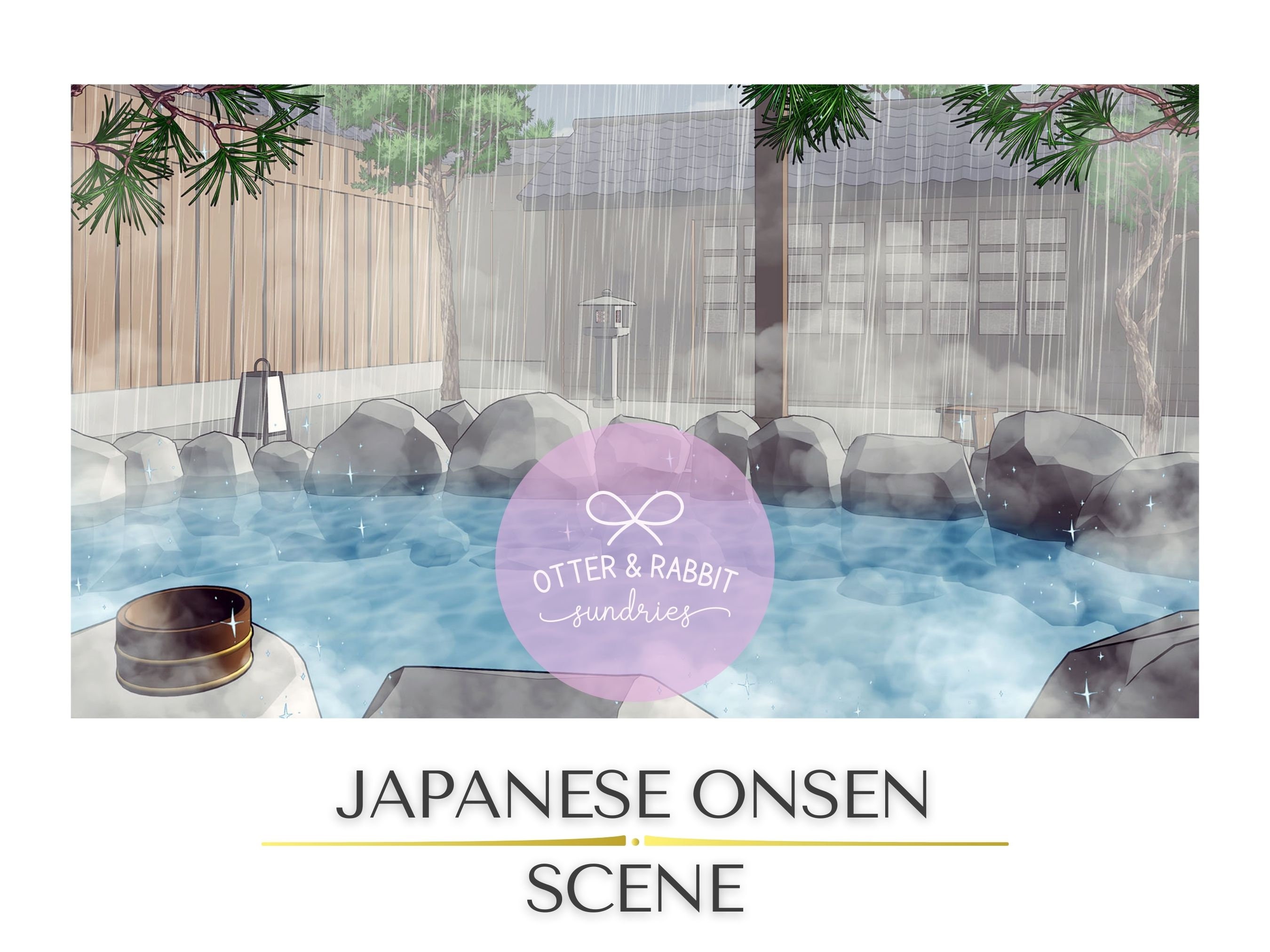 Background Pack Vtuber Livestream Japanese Onsen Static - Etsy