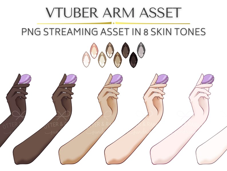 Vtuber Macaron Hands PNG Arm Asset for Live2d Vtuber - Etsy Australia