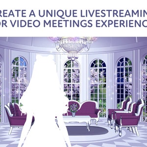 Background Pack | Vtuber Livestream Magenta Sun Parlor Static ...