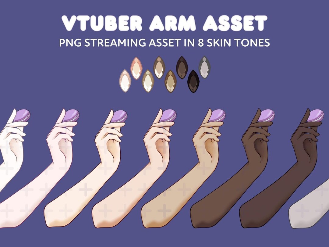 Vtuber Macaron Hands | PNG Arm Asset for Live2d Vtuber Livetreamers in ...