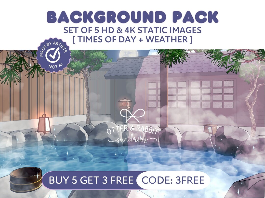 Background Pack | Vtuber Livestream Japanese Onsen Static Background ...