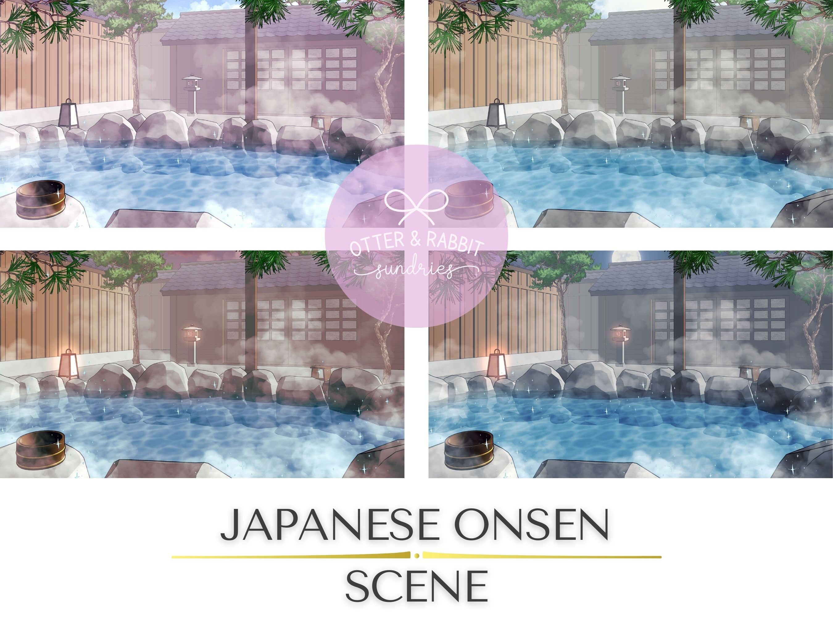 Background Pack Vtuber Livestream Japanese Onsen Static - Etsy