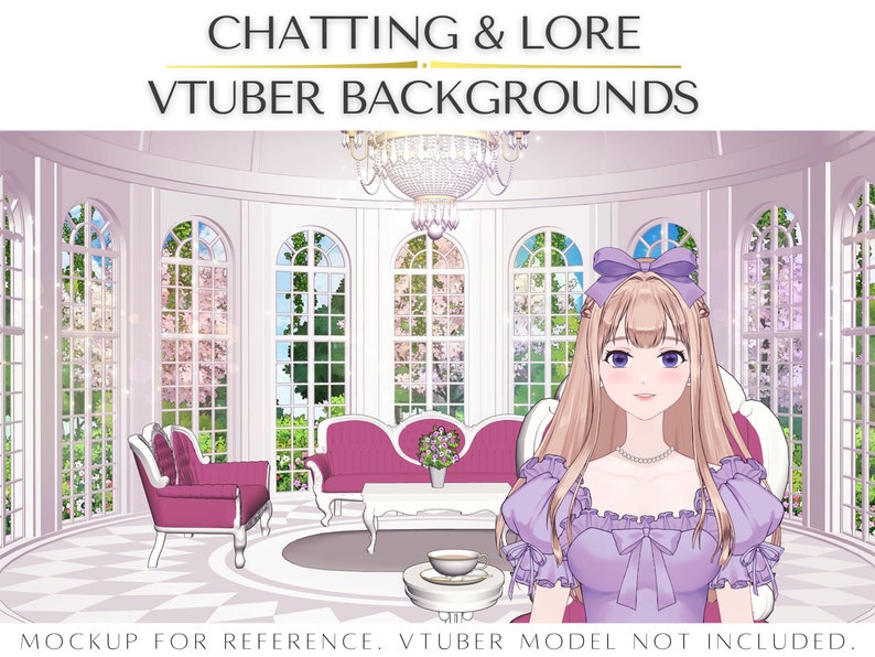 Background Pack Vtuber Livestream Magenta Sun Parlor Static - Etsy