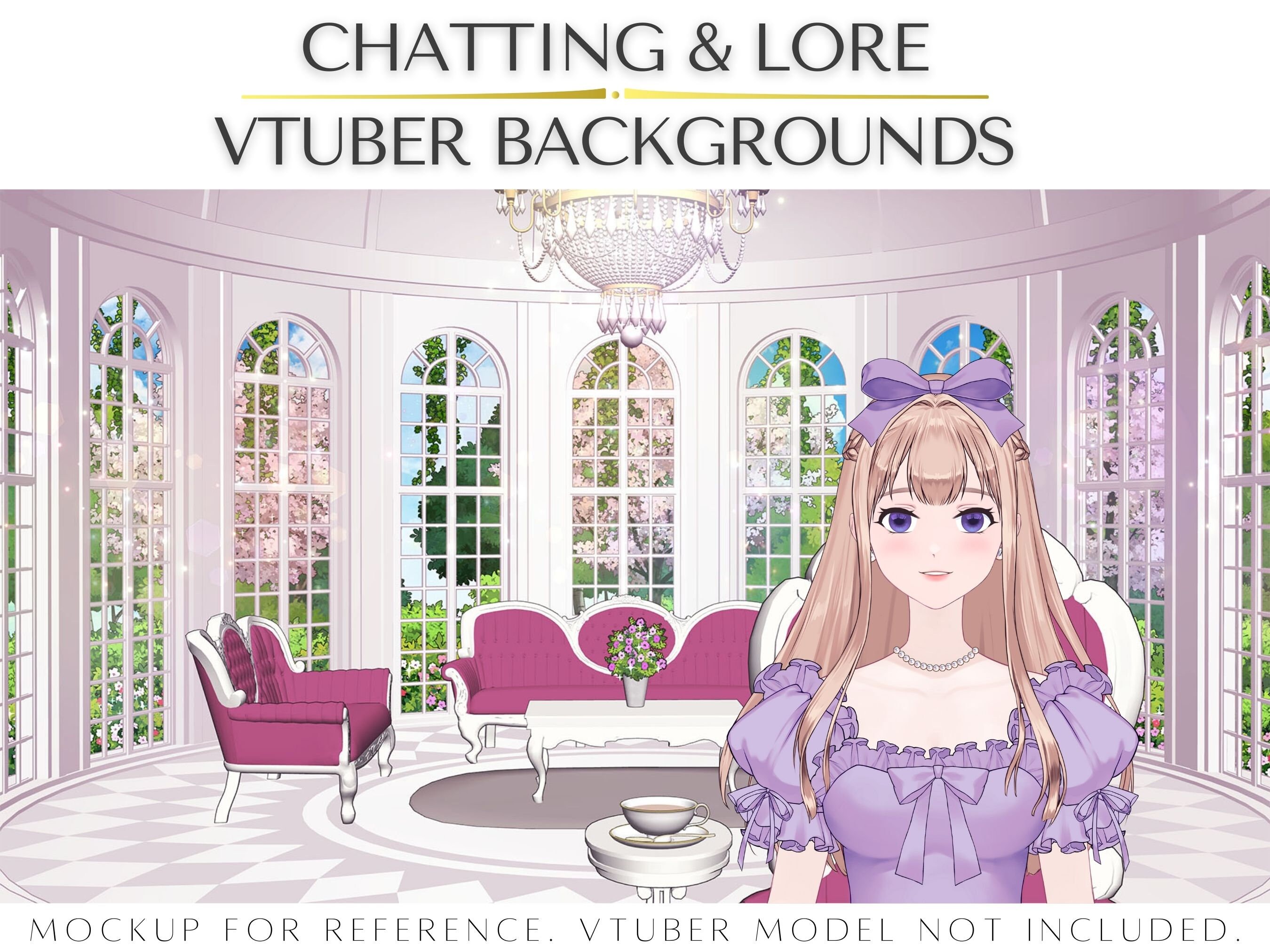 Background Pack Vtuber Livestream Magenta Sun Parlor Static - Etsy