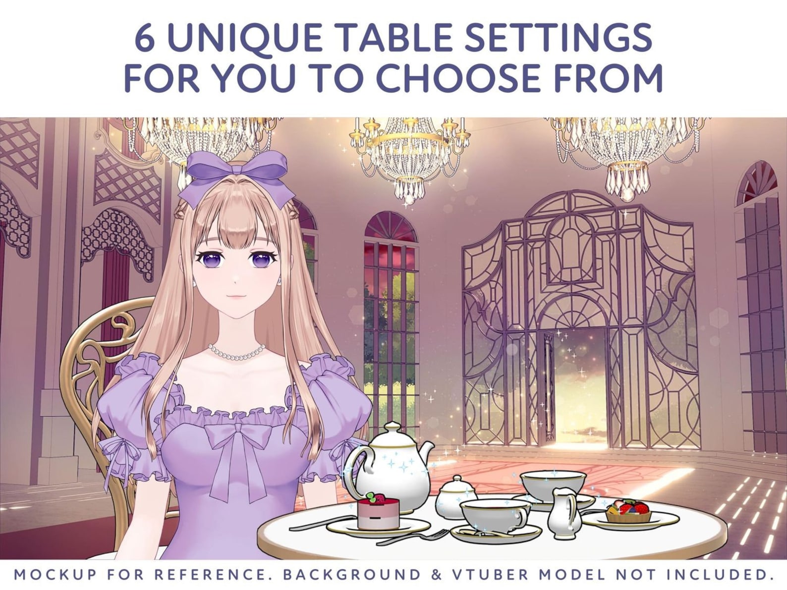 Vtuber Table Pack | PNG Table and Chair Set 6 Variants for Vtuber ...